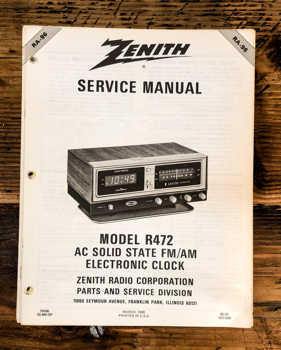 Radio Service Manual *Original* – Vintage Audio Store - Vintage Service ...