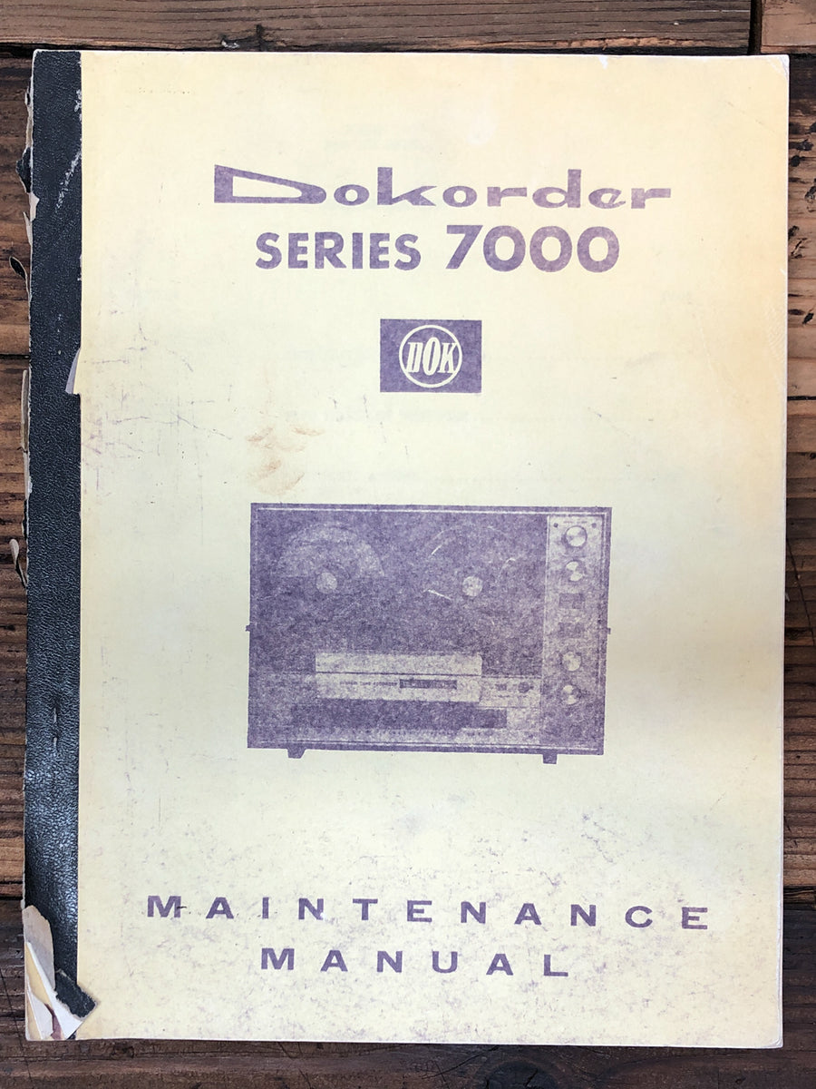 Reel to Reel Service Manual *Original* – Vintage Audio Store - Vintage ...