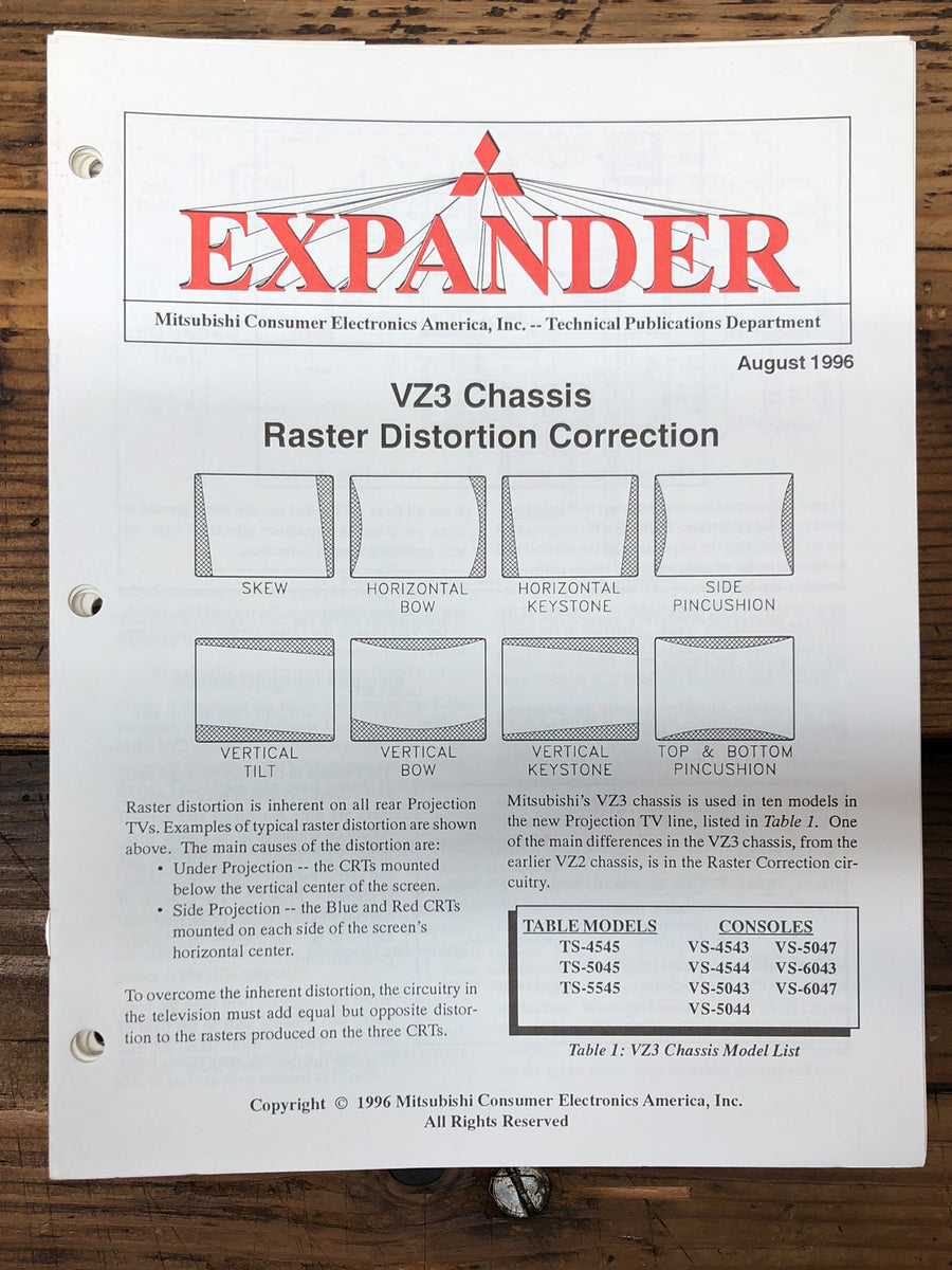 VZ3 Chassis *Original* – Vintage Audio Store - Vintage Service Manuals ...