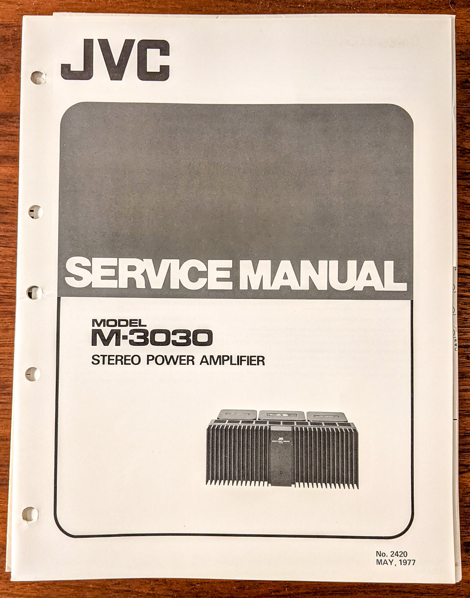JVC M-3030 Amplifier Service Manual *Original* – Vintage Audio Store ...