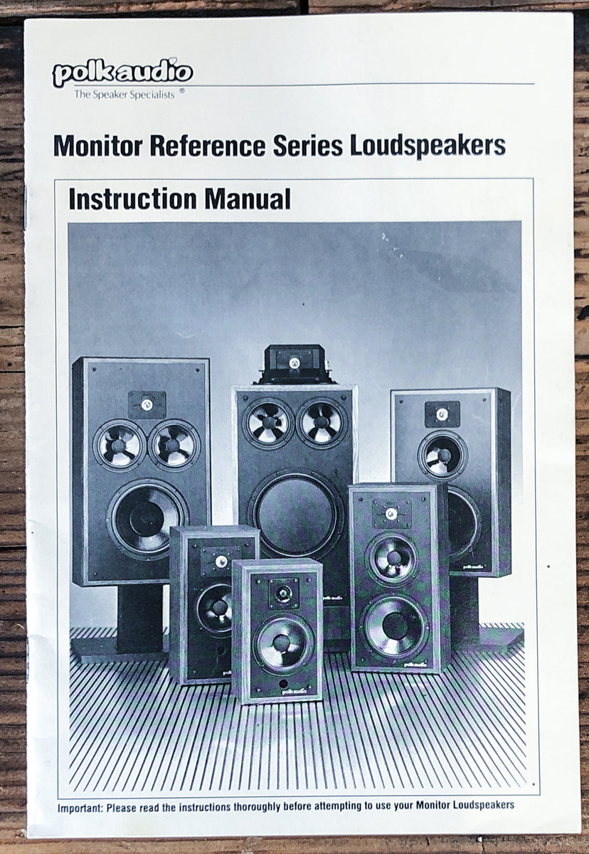 Speaker Owner / User Manual *Original* – Vintage Audio Store - Vintage ...