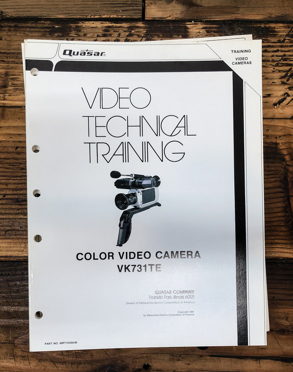 Video Camera Training Manual *Original* – Vintage Audio Store - Vintage ...