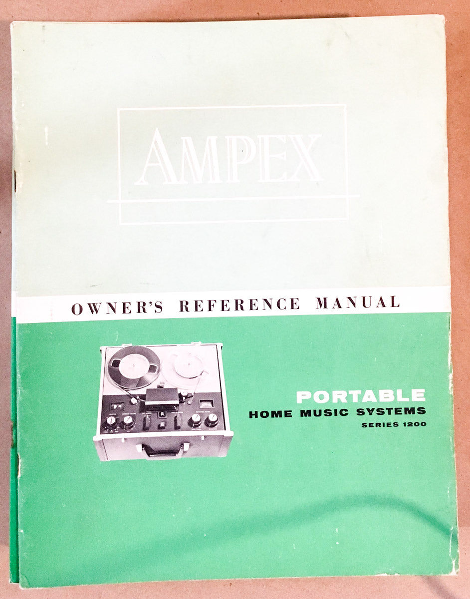 Ampex Model Series 1200 Tape Player Owners / User Manual *Original* #2 ...