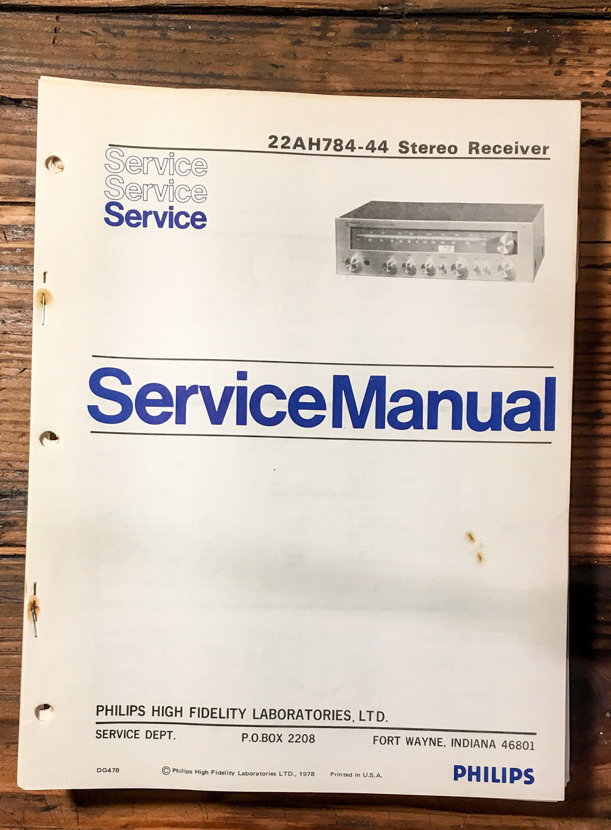 Receiver Service Manual *Original* – Vintage Audio Store - Vintage ...
