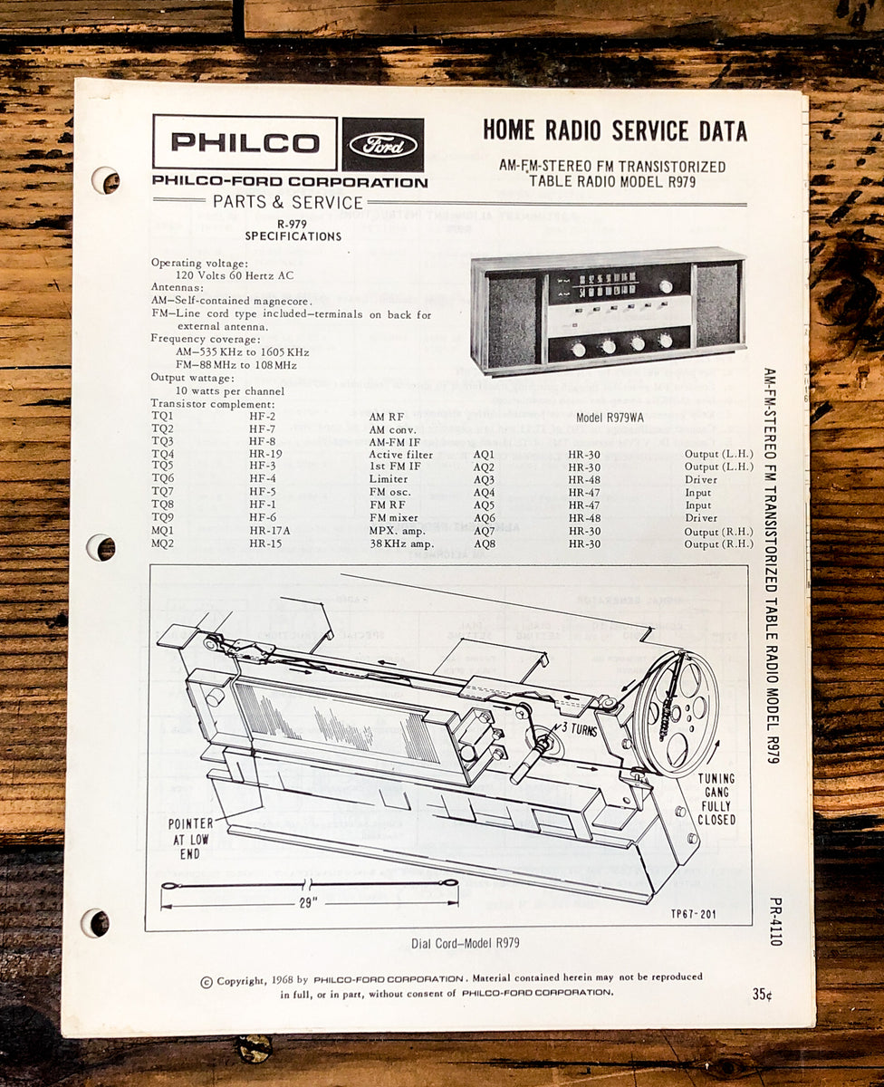 Radio Service Manual *Original* – Vintage Audio Store - Vintage Service ...