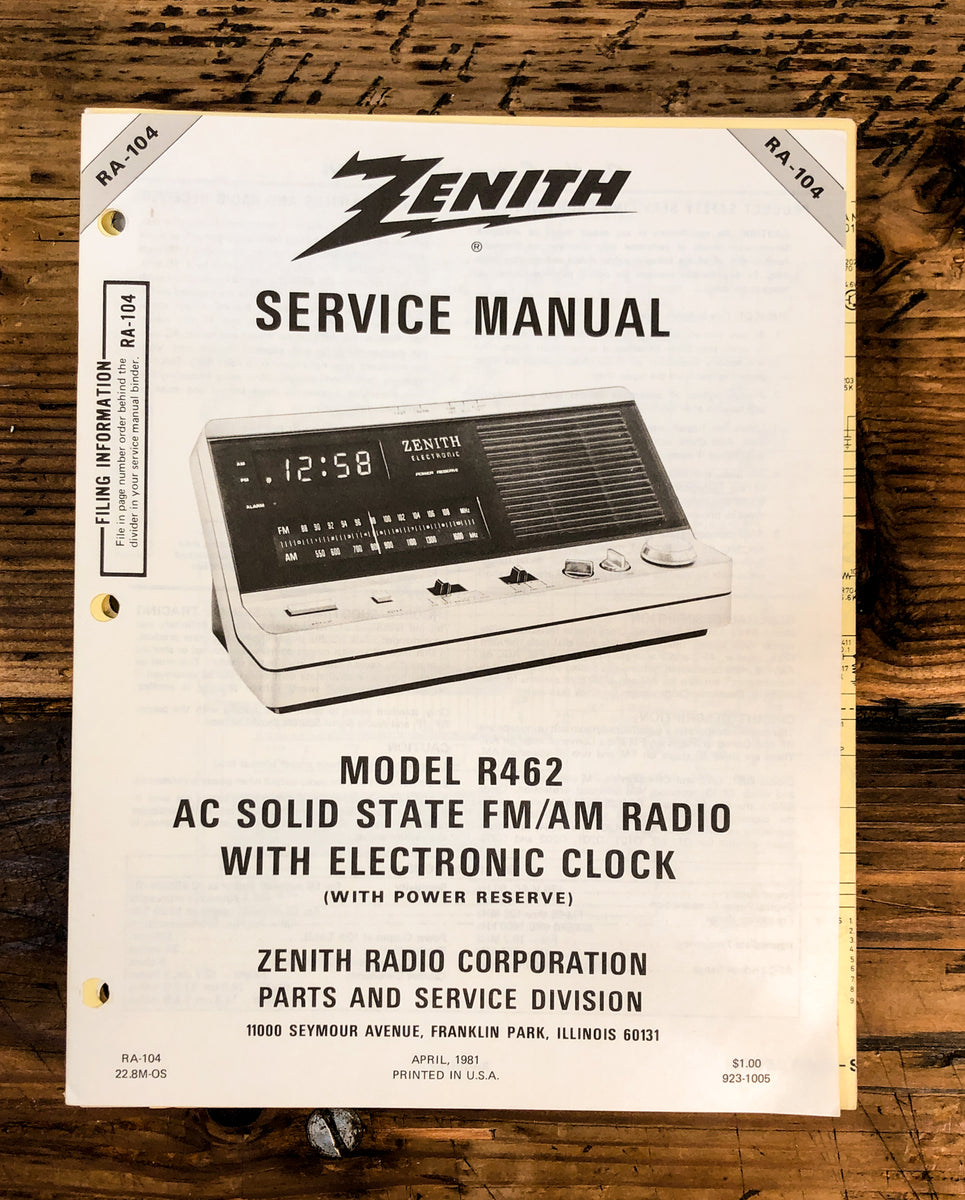 Radio Service Manual *Original* – Vintage Audio Store - Vintage Service ...