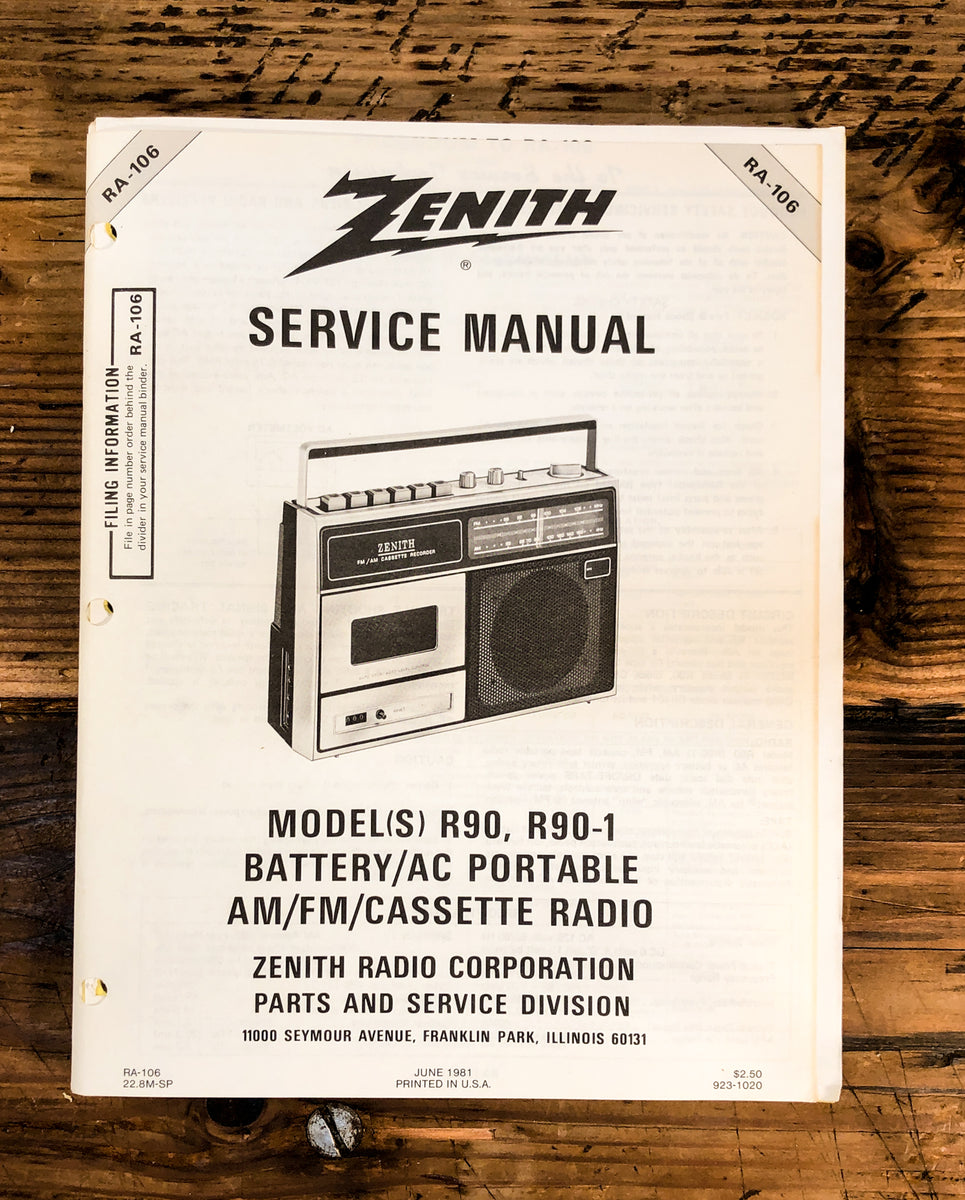 Radio Service Manual *Original* – Vintage Audio Store - Vintage Service ...