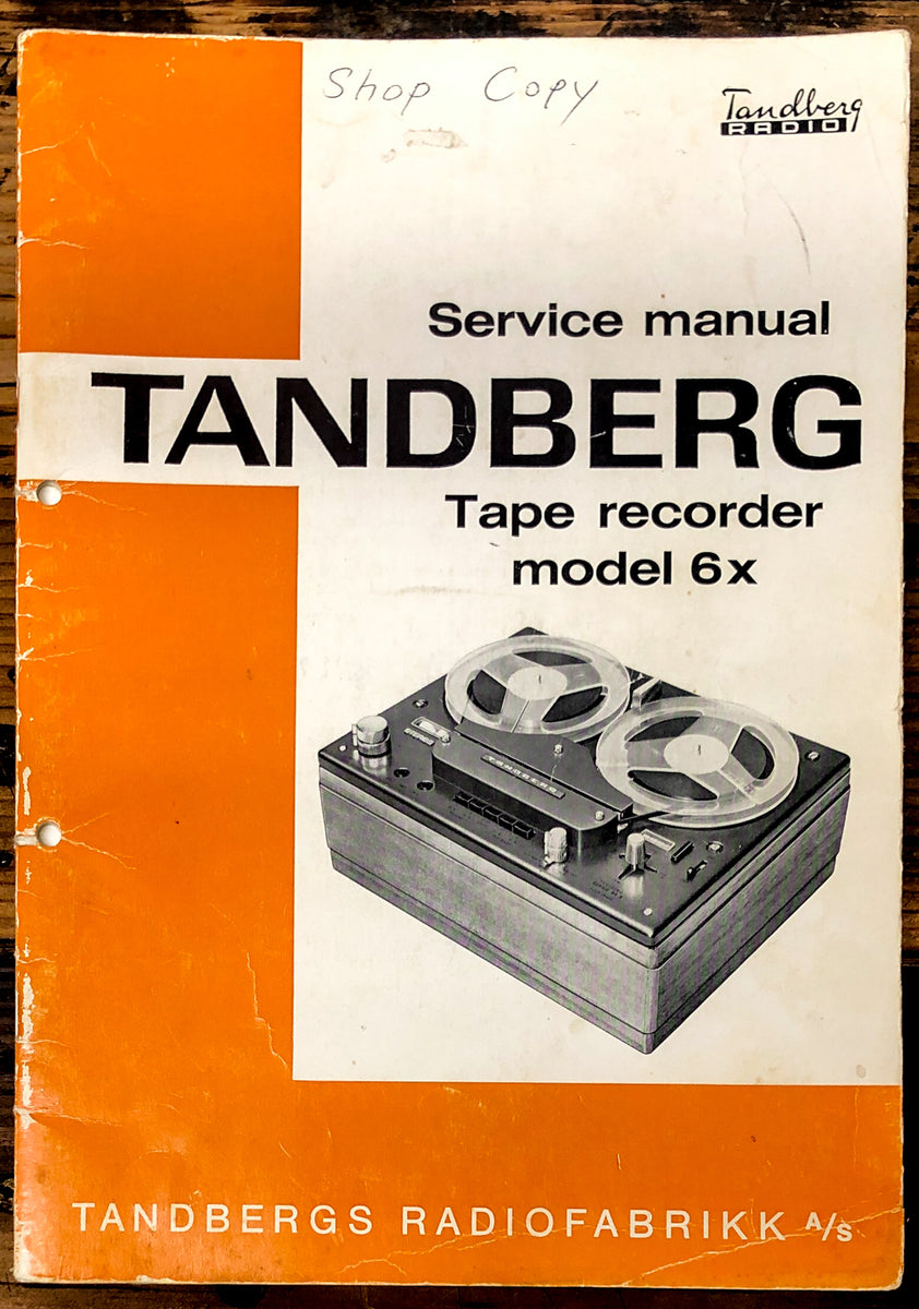 Reel to Reel Service Manual *Original* – Vintage Audio Store - Vintage ...