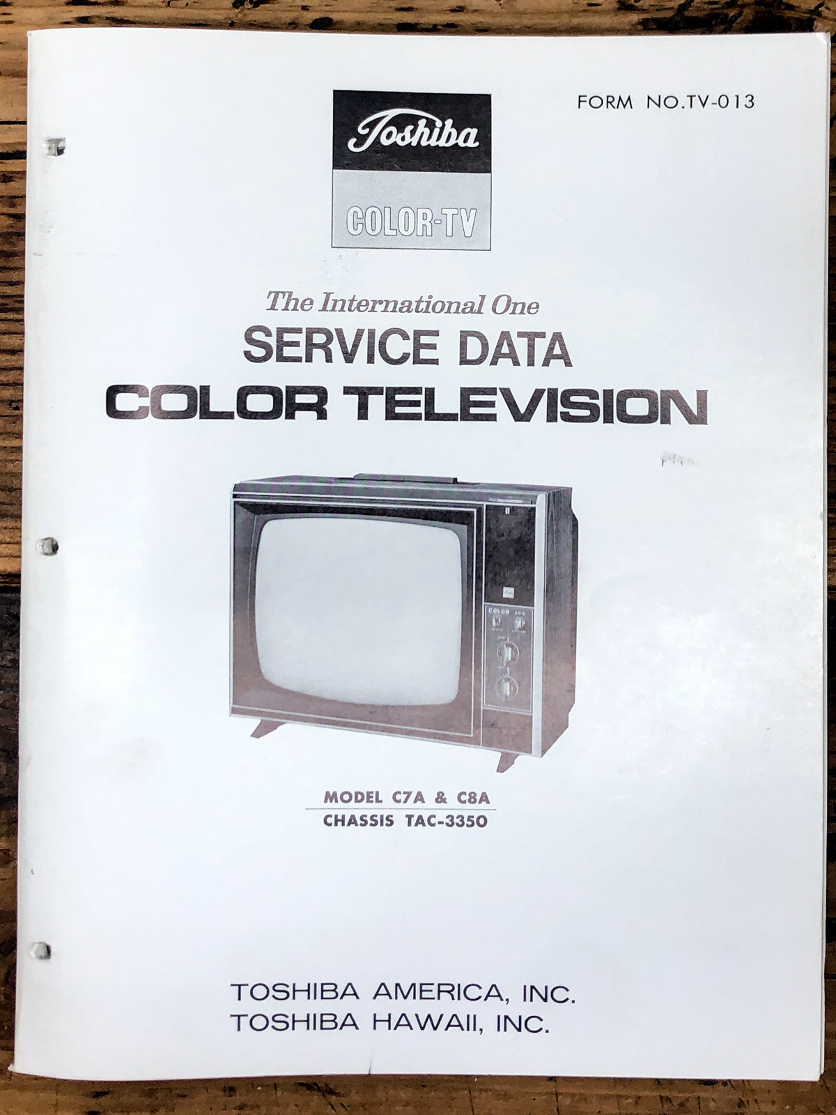 TV / Television Service Manual *Original* – Vintage Audio Store ...