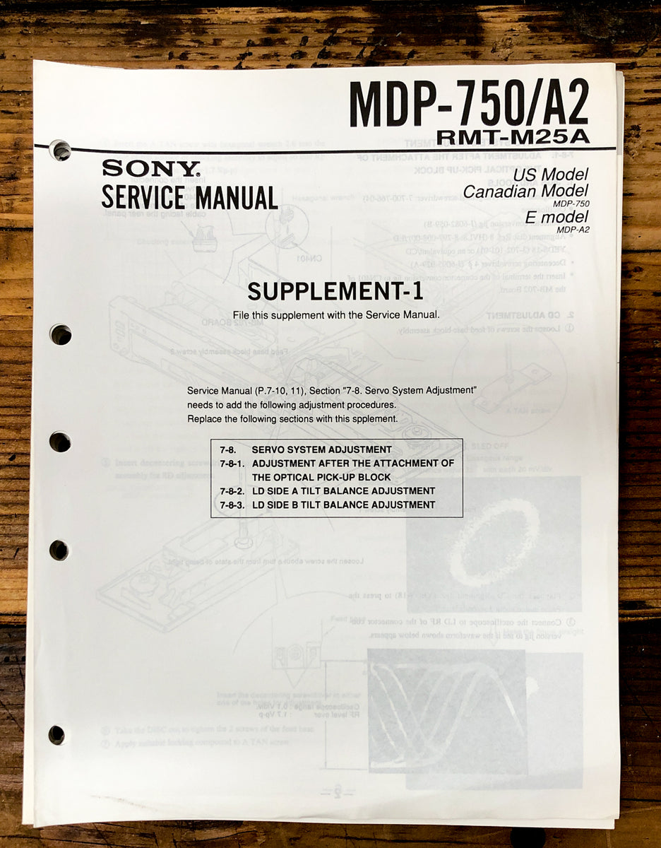 MD MiniDisc Recorder Service Manual *Original* – Vintage Audio Store ...