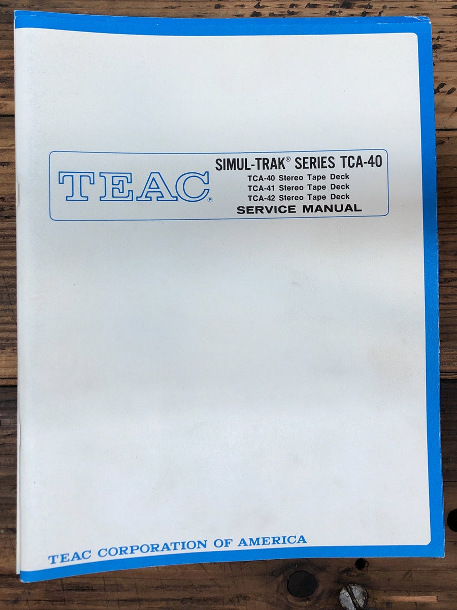 Reel to Reel Service Manual *Original* – Vintage Audio Store - Vintage ...
