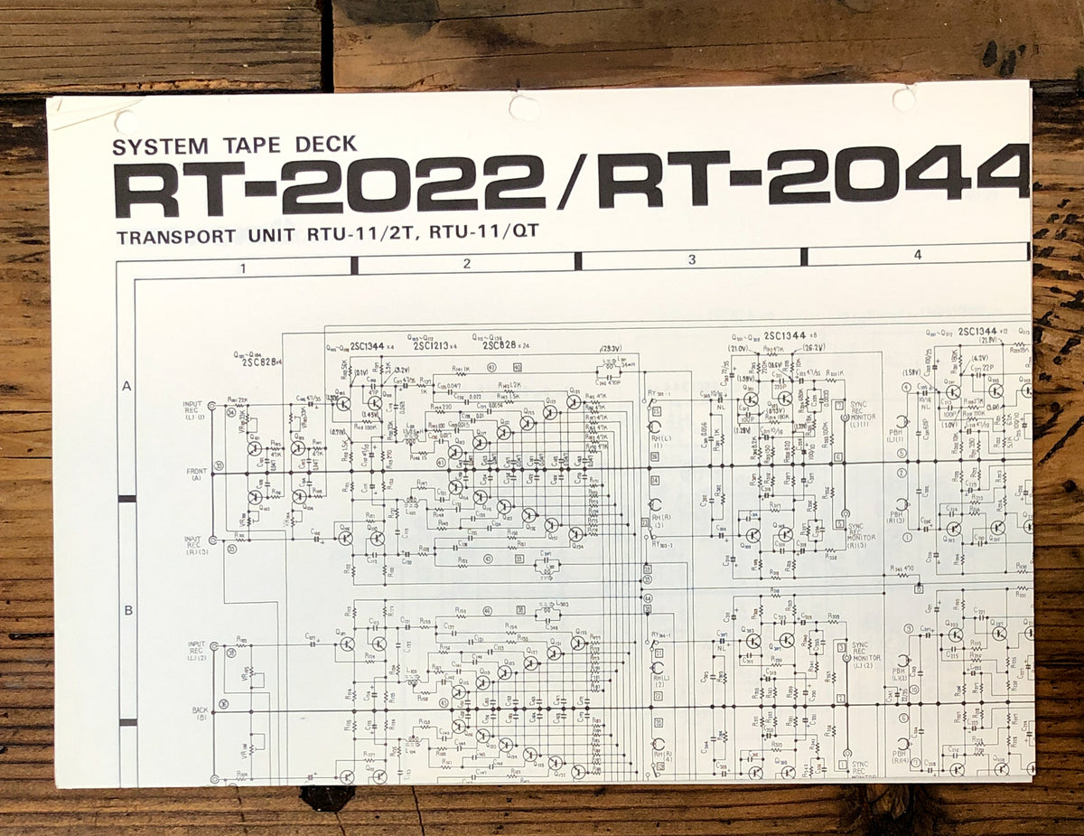 Reel to Reel Large Fold Out Schematic *Original* – Vintage Audio Store ...