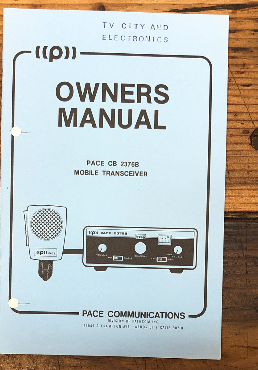 CB Transceiver Service Manual *Original* – Vintage Audio Store ...