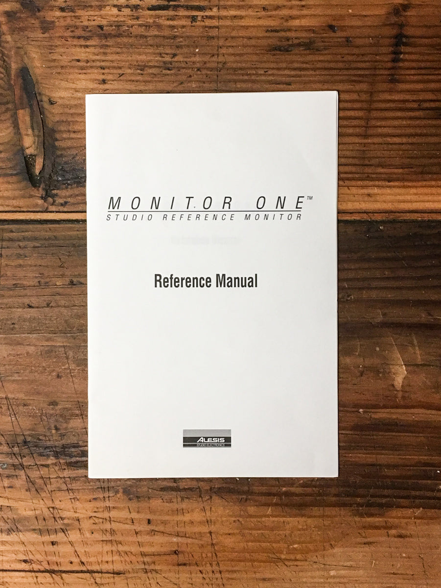 Reference Monitor Speaker Reference Manual *Original* – Vintage Audio ...