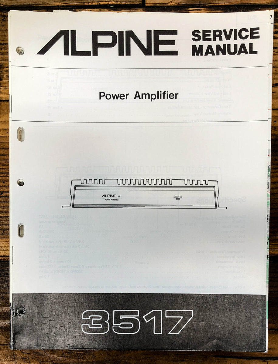 Power Amplifier Service Manual *Original* – Vintage Audio Store ...