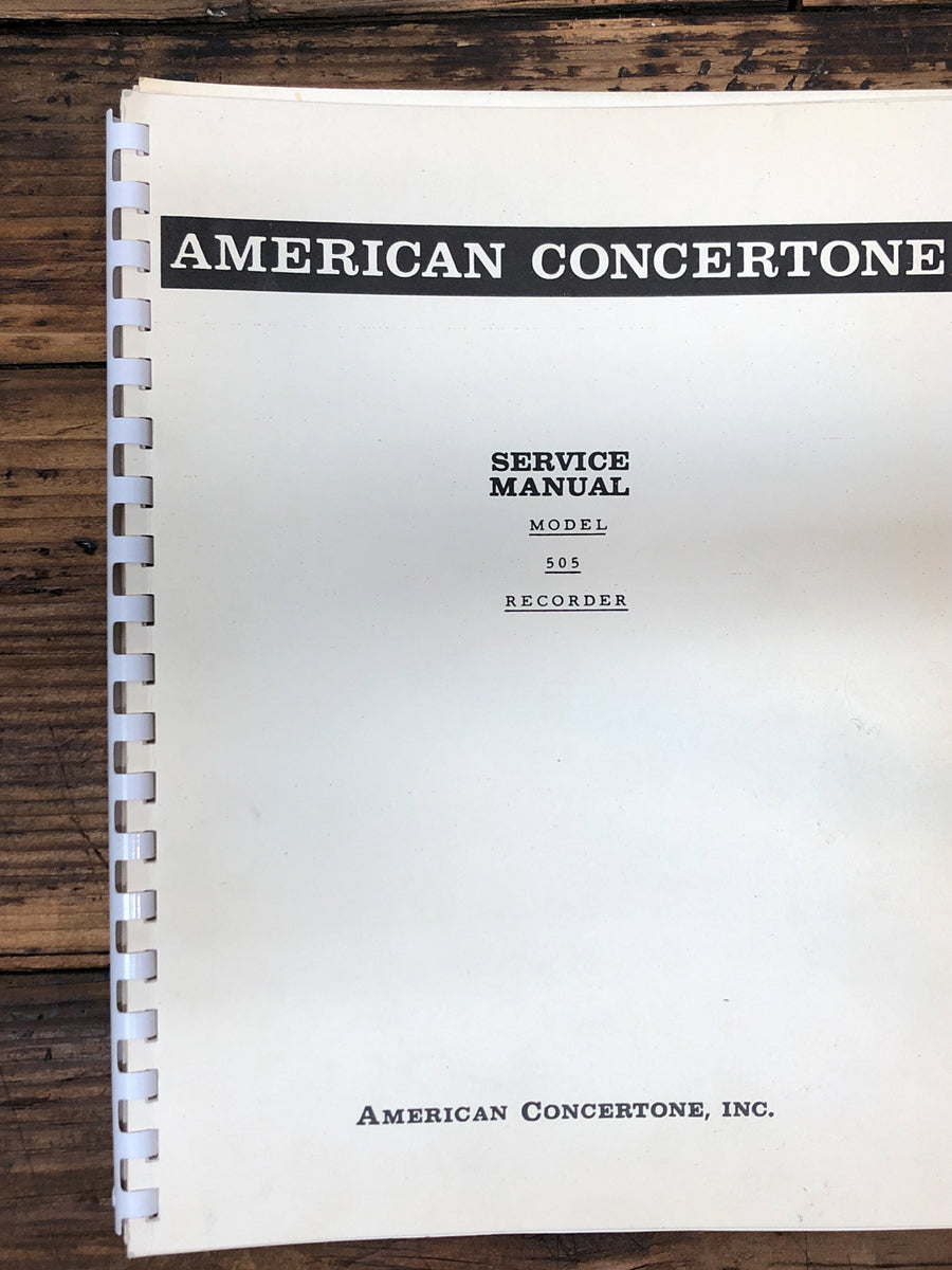 Tape Recorder Service Manual *Original* – Vintage Audio Store - Vintage ...