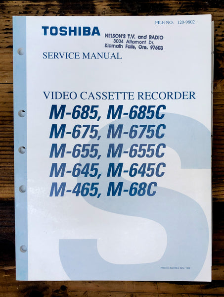 VCR Service Manual *Original* – Vintage Audio Store - Vintage Service ...