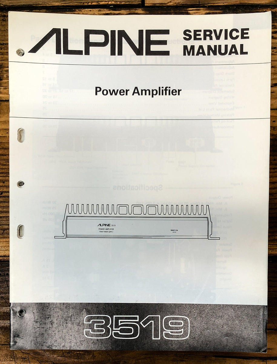 Power Amplifier Service Manual *Original* – Vintage Audio Store ...
