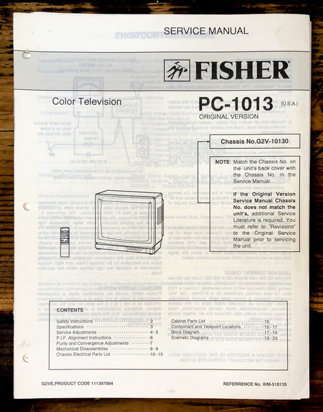 TV Service Manual *Original* – Vintage Audio Store - Vintage Service ...