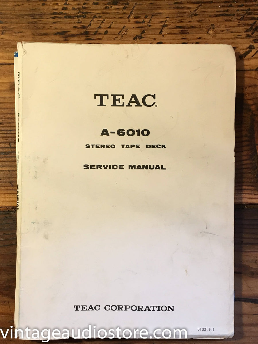 Reel to Reel Service Manual *Original* – Vintage Audio Store - Vintage ...