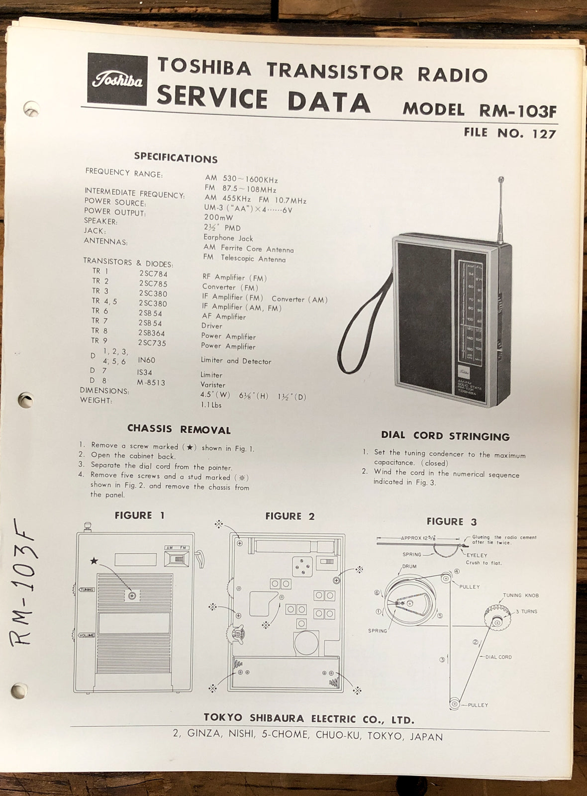 Radio Service Manual *Original* – Vintage Audio Store - Vintage Service ...