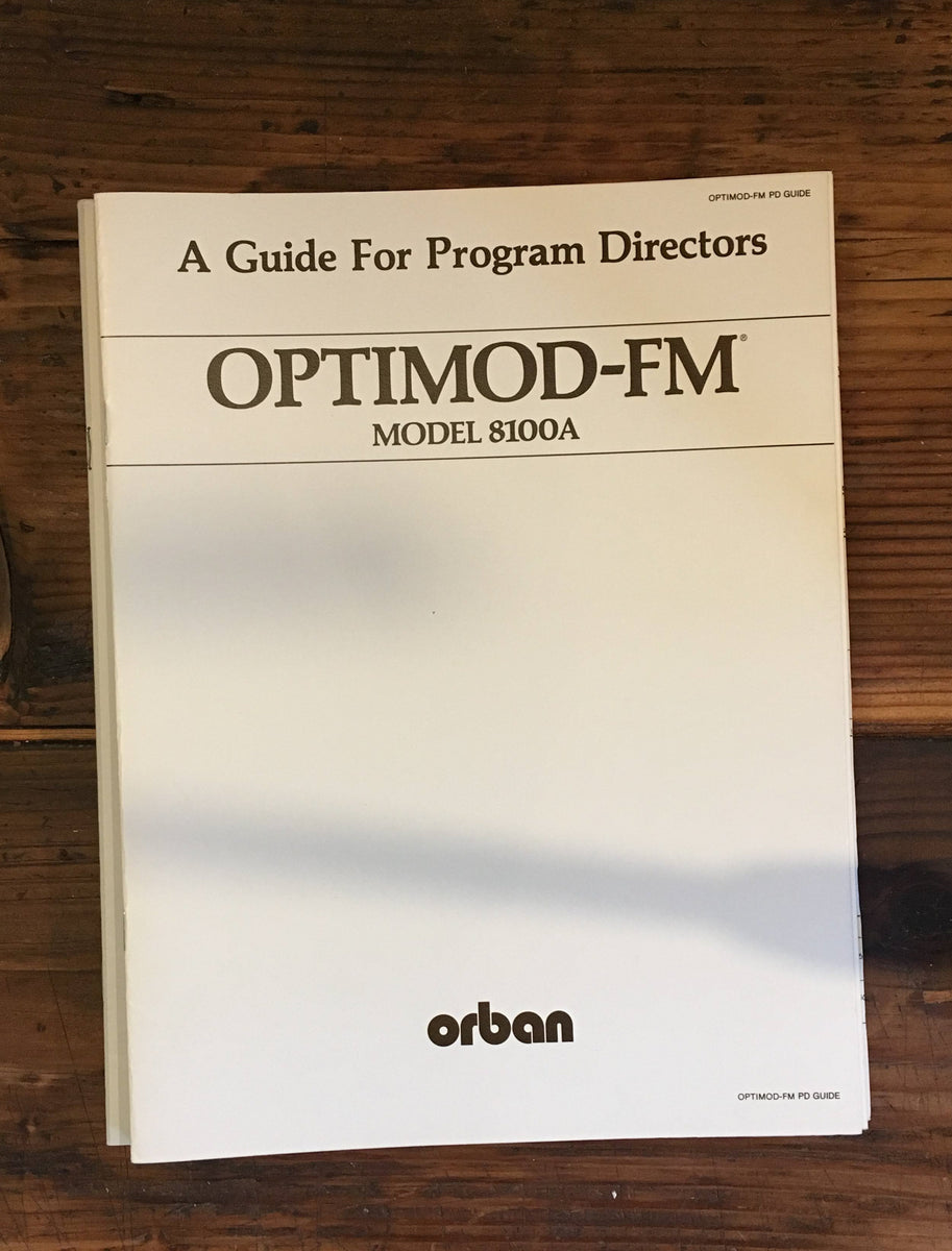 Program Dir. Guide Manual *Original* – Vintage Audio Store - Vintage ...