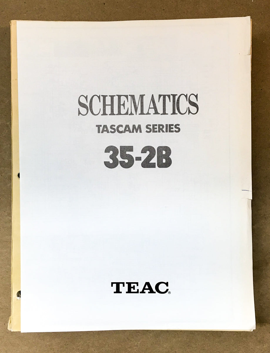TEAC / Tascam 35-2B Schematics Manual *Original* – Vintage Audio Store ...