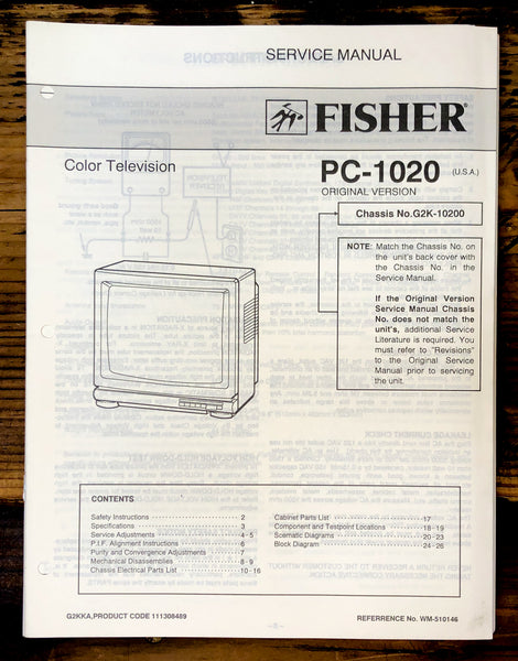 TV Service Manual *Original* – Vintage Audio Store - Vintage Service ...