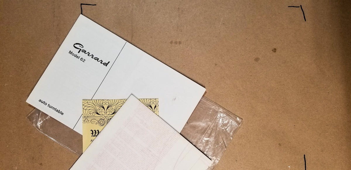 Garrard Model 62 Turntable Owners Manual & Warranty *Original ...